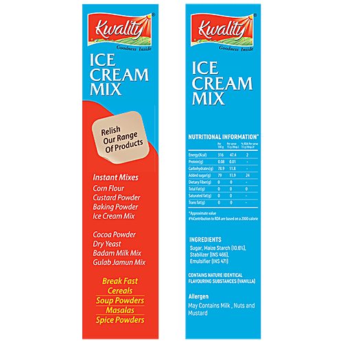 Buy Kwality Ice Cream Mix - Vanilla Flavour Online at Best Price of Rs ...