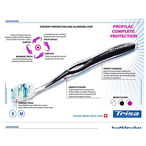 Buy Trisa Toothbrush Profilac Complete Protection Soft 100 Gm Online At ...