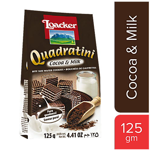 Buy Loacker Quadratini Wafer Cookies - Cocoa & Milk Online at Best ...