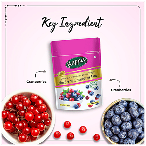 Buy Happilo Premium Dried Whole American Blueberry Cranberry Duet ...
