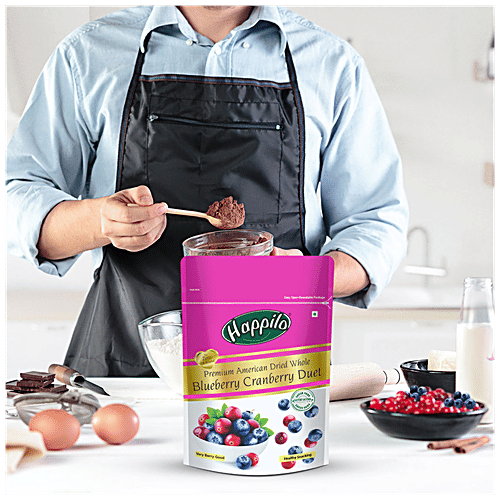 Buy Happilo Premium Dried Whole American Blueberry Cranberry Duet ...