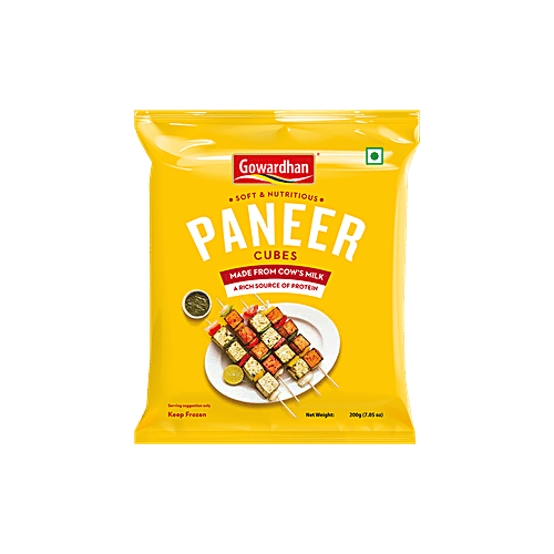 Buy Gowardhan Paneer Cubes Frozen 200 Gm Online At Best Price of Rs 99 ...