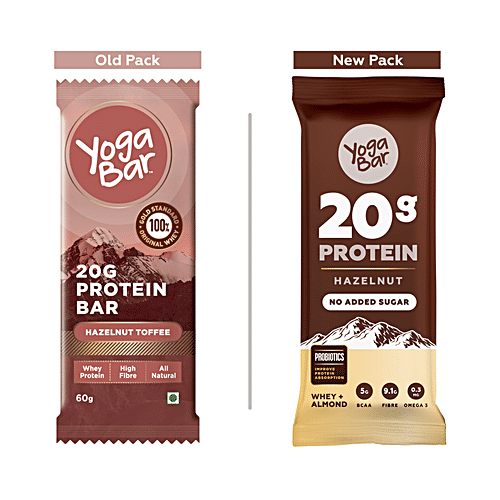 Buy Yoga Bar Protein Bar Hazelnut Toffee 60 Gm Online At Best Price of ...