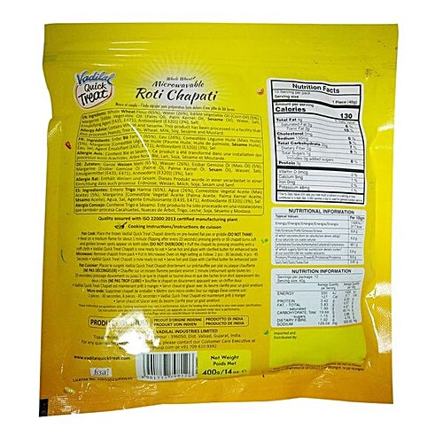 Buy Vadilal Quick Treat Frozen Food - Roti, Chapati Online at Best ...