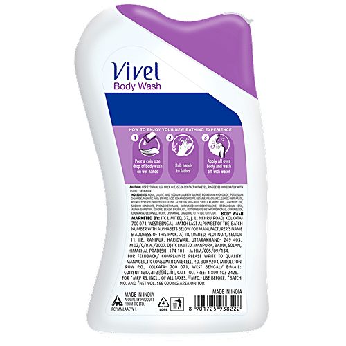 Buy Vivel Body Wash - Lavender & Almond Oil, Fragrant, Moisturising ...
