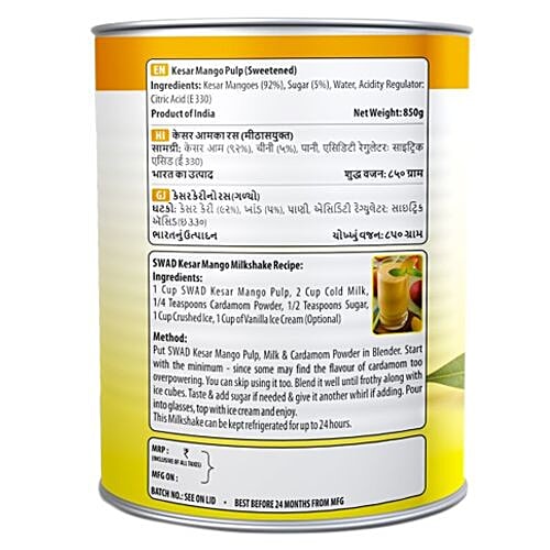 Buy Swad Pulp - Kesar Mango Online at Best Price of Rs 180 - bigbasket