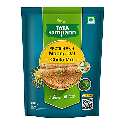 Buy Tata Sampann Protein Rich Moong Dal Chilla Mix, Ready To Cook Mix ...