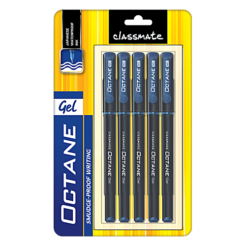Buy Classmate Gel Pen - Blue, Octane, Blister Pack 1 pc (Pack of 5 ...