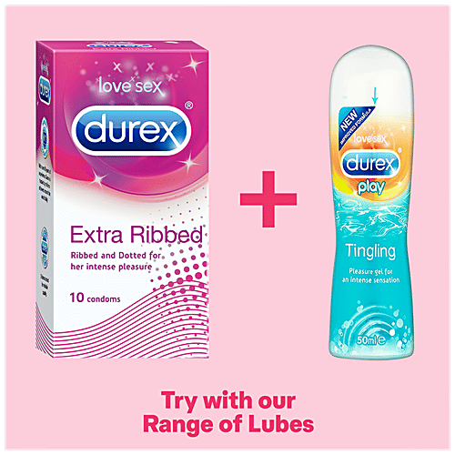 Buy Durex Condoms - Extra Ribbed Online at Best Price of Rs 193.80 ...