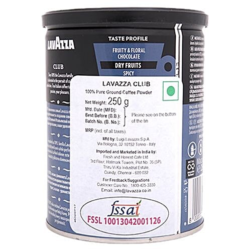 Buy Lavazza Club Ground Coffee Powder - 100% Arabica Online at Best ...