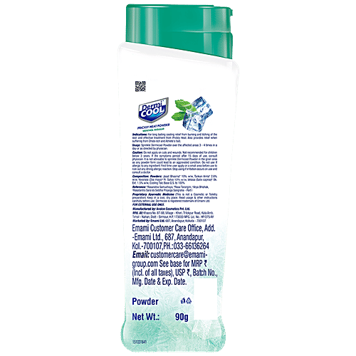 Buy Dermi Cool Prickly Heat Powder Menthol Regular Online at Best Price ...