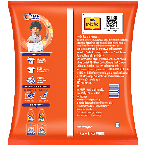 Buy Tide Detergent Washing Powder - Lemon & Mint, Extra Power, Tide+ ...