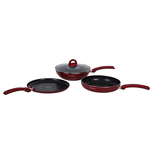 Buy Wonderchef Induction Pans Set - Red, Diamond Online at Best Price ...