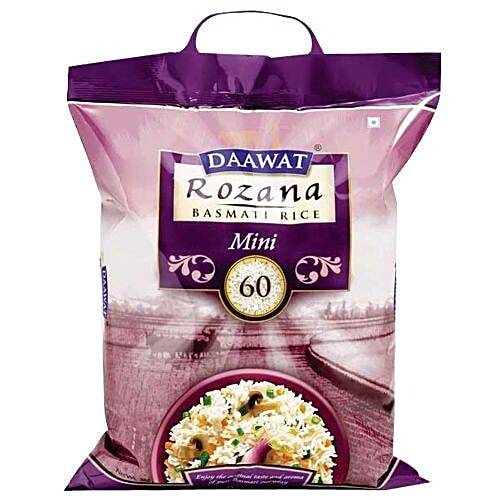 Buy Daawat Basmati Rice - Rozana, Mini, 60 Online at Best Price of Rs ...