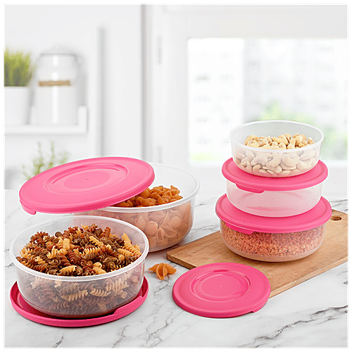 Buy Asian Plastic Container - Transparent, Super Seal, Pink Online at ...