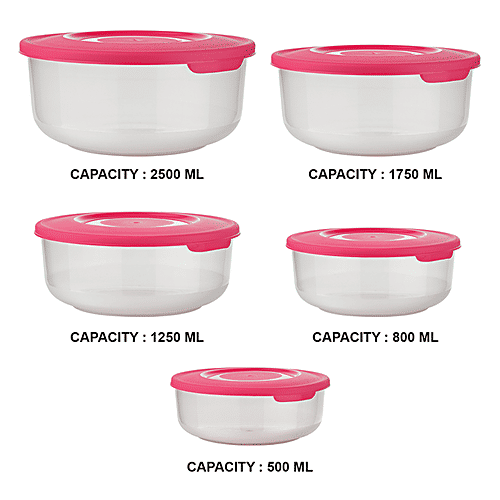 Buy Asian Plastic Container - Transparent, Super Seal, Pink Online at ...