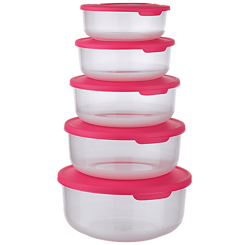 Buy Asian Plastic Container - Transparent, Super Seal, Pink Online at ...