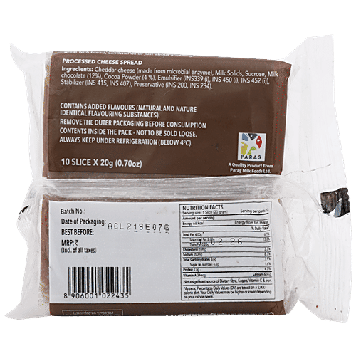 Buy Go Processed Cheese Slice - Chocolate, Made from Cow's Milk Online ...