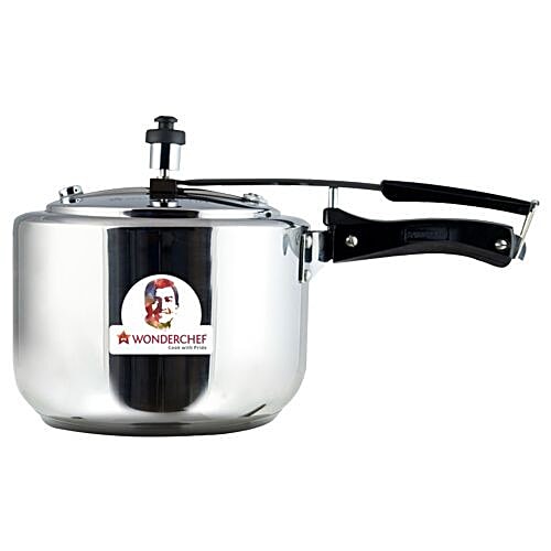 Buy Wonderchef Pressure Cooker - Induction Base, Secura 3, Stainless Steel Online at Best Price ...