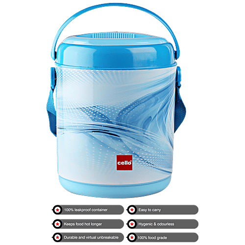 Buy Cello Lunch Box - Mark 3 Deluxe, Sky Blue Online at Best Price of ...