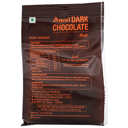 Buy Amul Chocolate - Dark, Minis, Gable Top Online at Best Price of Rs ...