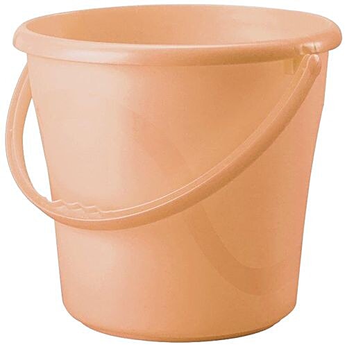 Buy Ratan Plastic Bucket With Handle - Peach, Frosty, Alto, 10670APCH ...