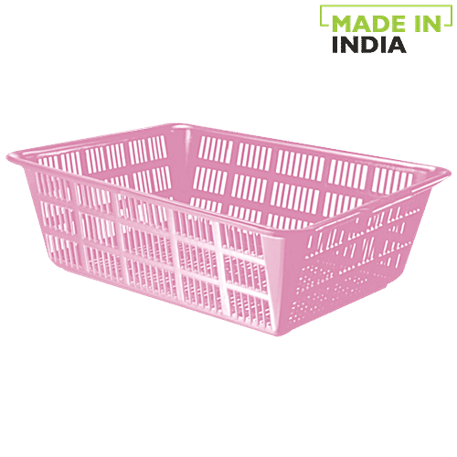 Buy Ratan Multi-Purpose Plastic Basket/Tray - Fruity, No 3 Pink, Alto ...