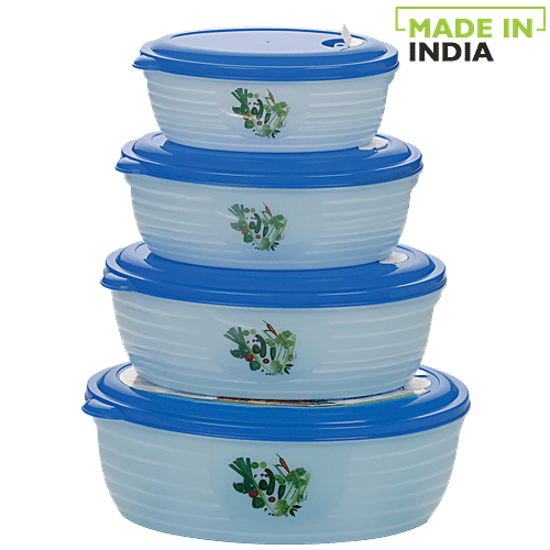 Buy Mastercook Storage Container with Lid - Blue, Plastic, Printed ...