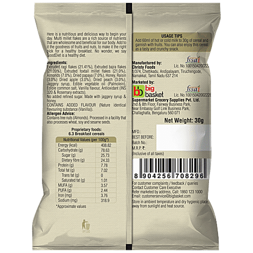 Buy GoodDiet Multi Millet Flakes - With Fruits & Nuts Online at Best ...
