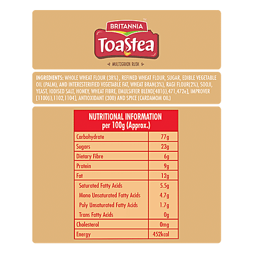 Buy Britannia Toastea - Multigrain Rusk Online at Best Price of Rs 35 ...