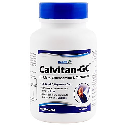Buy Healthvit Tablets - Calvitan-GC, Calcium, Glucosamine & Chondroitin ...