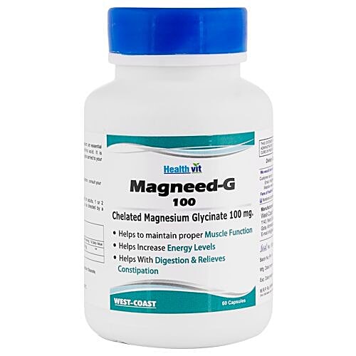 Buy Healthvit Tablets - Magneed-G 100, Chelated Magnesium Glycinate ...