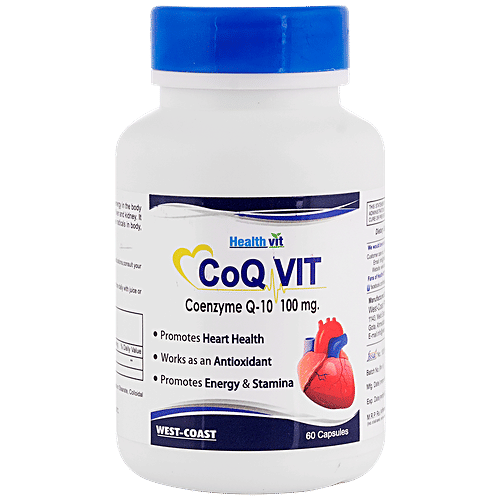 Buy Healthvit Capsules - Co-Qvit, CO-Q 10, Enzyme 100 mg Online at Best ...