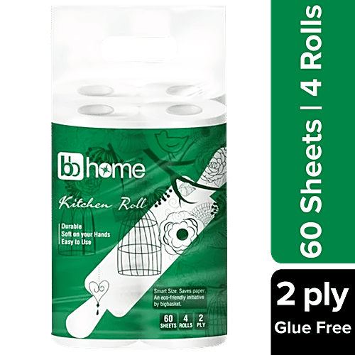 Buy BB Home Kitchen Tissue Paper Roll/Napkin - 2-Ply, 100% Virgin Fibre ...