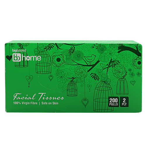 Buy BB Home Facial Tissue Paper/Napkin - 2-Ply, 100% Virgin Fibre, Soft ...