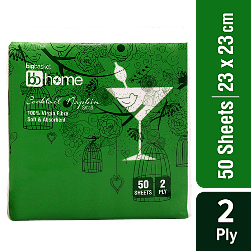 Buy BB Home Cocktail Napkin/Tissue Paper - Small, 2-Ply, 100% Virgin ...