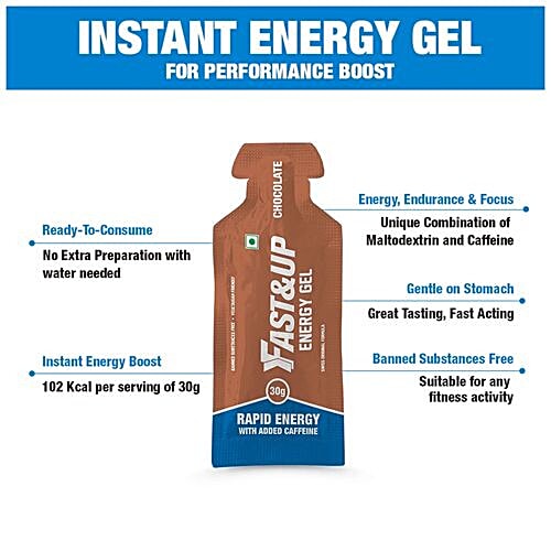 Buy Fast&Up Vegan Sports Energy Gel - Chocolate Flavour Online at Best ...