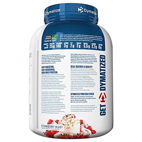 Buy Dymatize Whey Protein - 100%, Strawberry Blast, Elite Online at ...