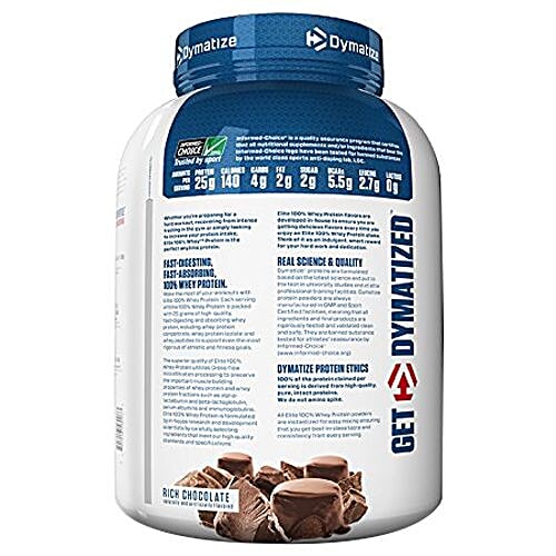 Buy Dymatize Whey Protein - 100%, Rich Chocolate, Elite Online at Best ...