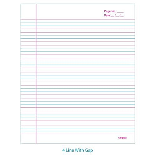 Buy Cellpage Notebook - Jumbo, 4 Line With Gap, Brown Hard Cover Online ...
