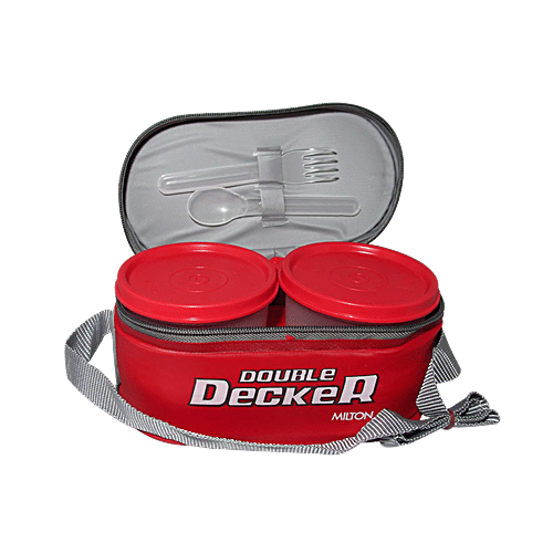 Buy Milton Double Decker Plastic Lunch/Tiffin Box With Containers ...