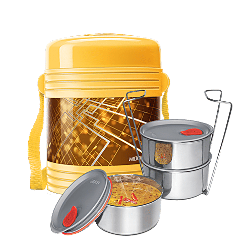 Buy Milton Tiffin Set - With 3 Containers, Thermosteel, Insulated ...