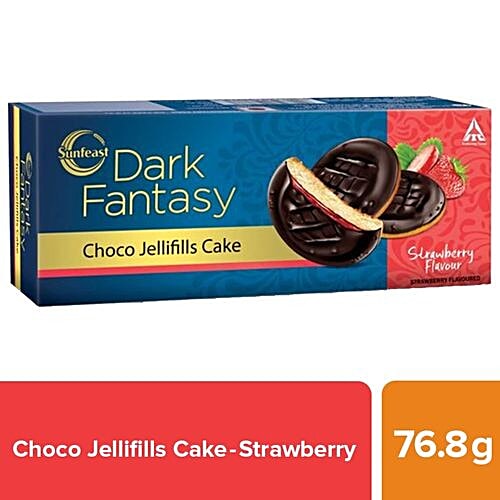 Buy Sunfeast Cake - Dark Fantasy, Choco Jellifills, Strawberry Flavour ...