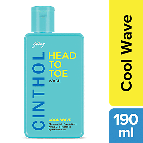 Buy Cinthol Head To Toe Wash - Cool Wave, Cleanses Hair, Face & Body ...