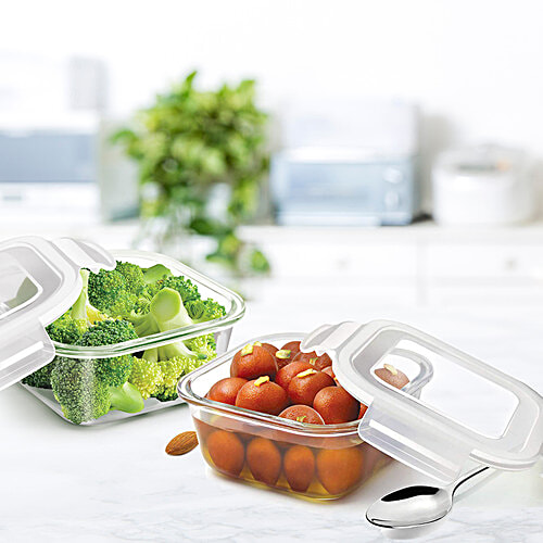 Buy Treo Glass Container Set - Square, Store Fresh Online at Best Price ...