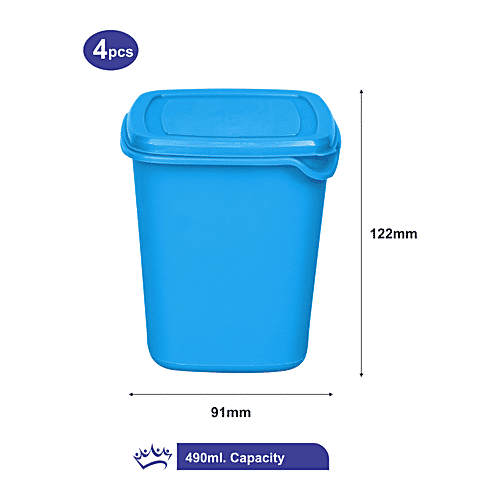 Buy Princeware Pilot Plastic Container - Blue, L5580X4 Online at Best ...