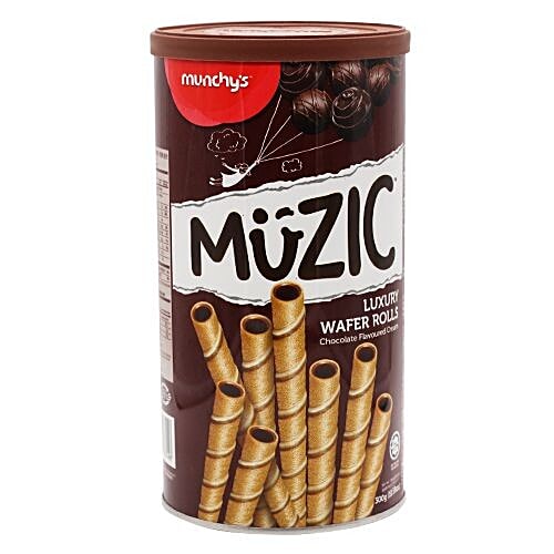 Buy Munchys Wafer Rolls - Chocolate, Muzic Luxury Online at Best Price ...