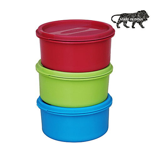 Buy Princeware Store Fresh Round Plastic Container Set - Assorted ...