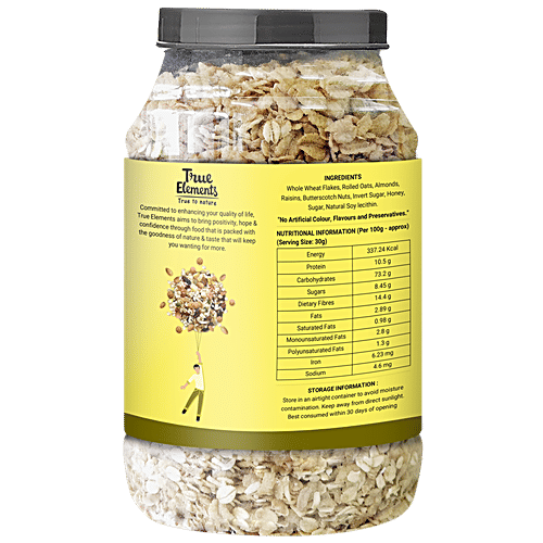 Buy True Elements Butterscotch Muesli - With Almond, Raisins & Honey ...
