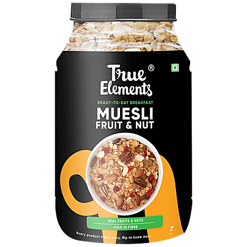 Buy True Elements Fruit & Nut Muesli - Rich In Protein & Fibre, No ...
